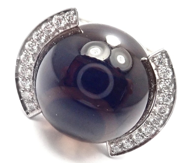 Cartier So Pretty Diamond Smoky Topaz White Gold Ring at 1stDibs | le ...