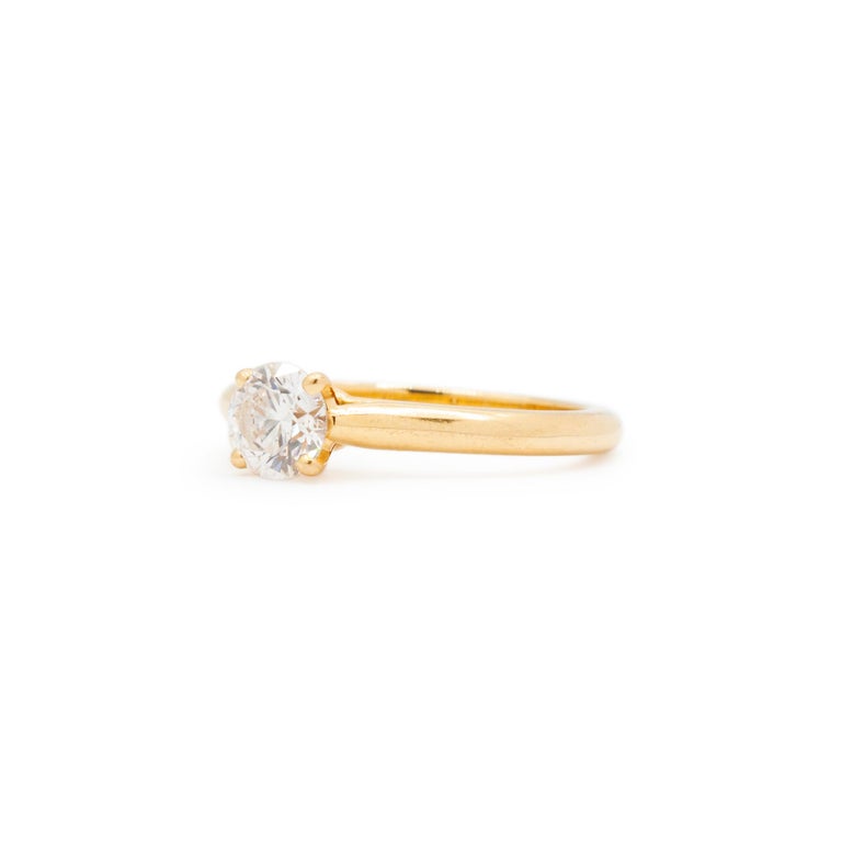 Cartier Solitaire 1895 18k Yellow Gold GIA 0.80ct Round Diamond ...