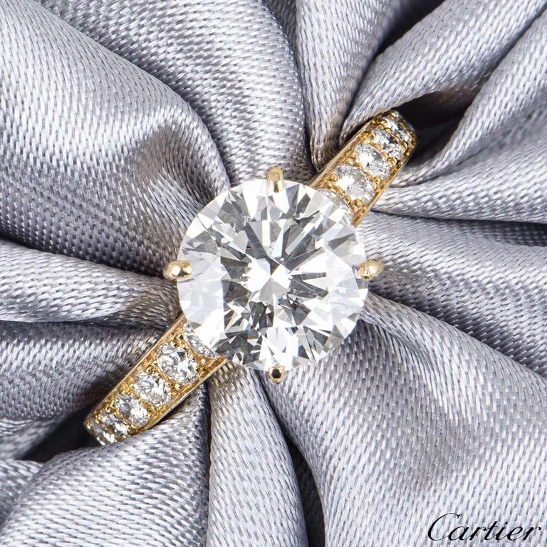 Cartier Solitaire 1895 Diamond Engagement Ring 2.02 Carat D/VS1 GIA ...