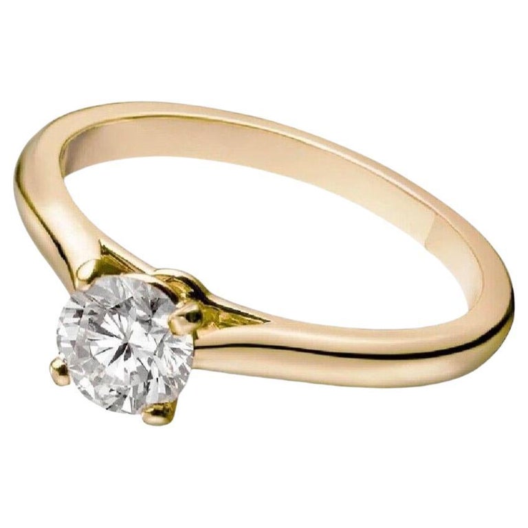 Cartier Solitaire 1895 Solitaire Diamond Engagement Ring in 18k Yellow ...