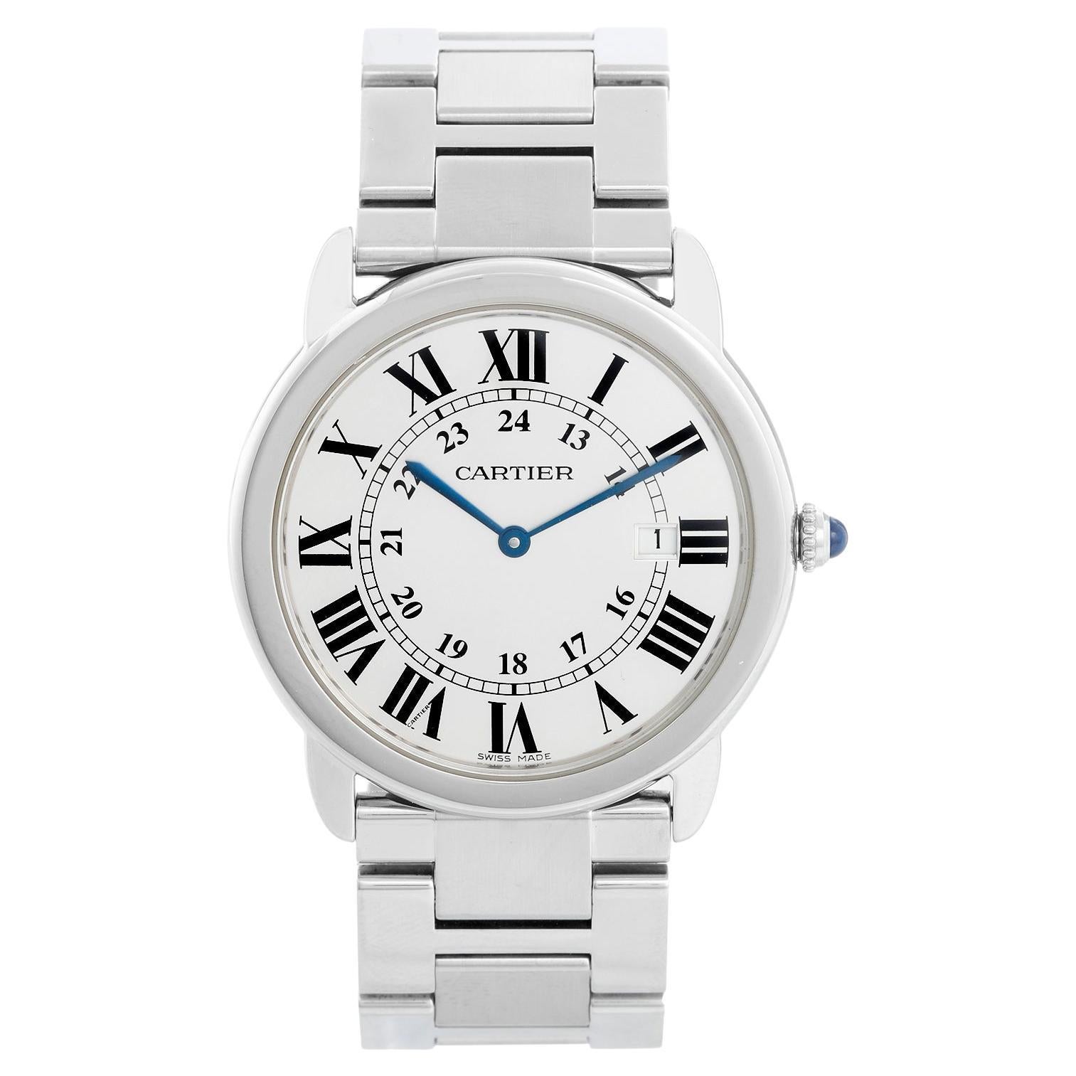 Cartier Stainless Steel Ronde Solo Quartz Wristwatch at 1stDibs