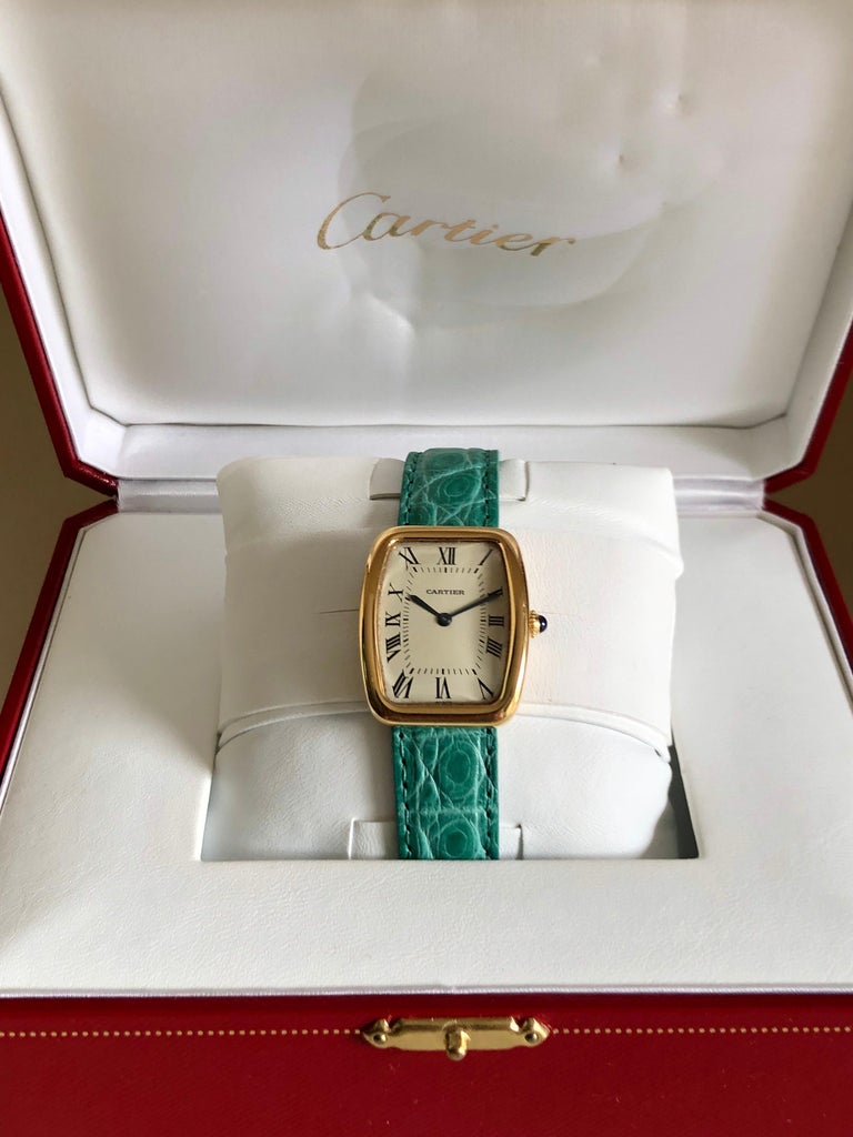 Cartier Square Watch Like Tonneau and Tortue Yellow Gold 18 Karat at ...