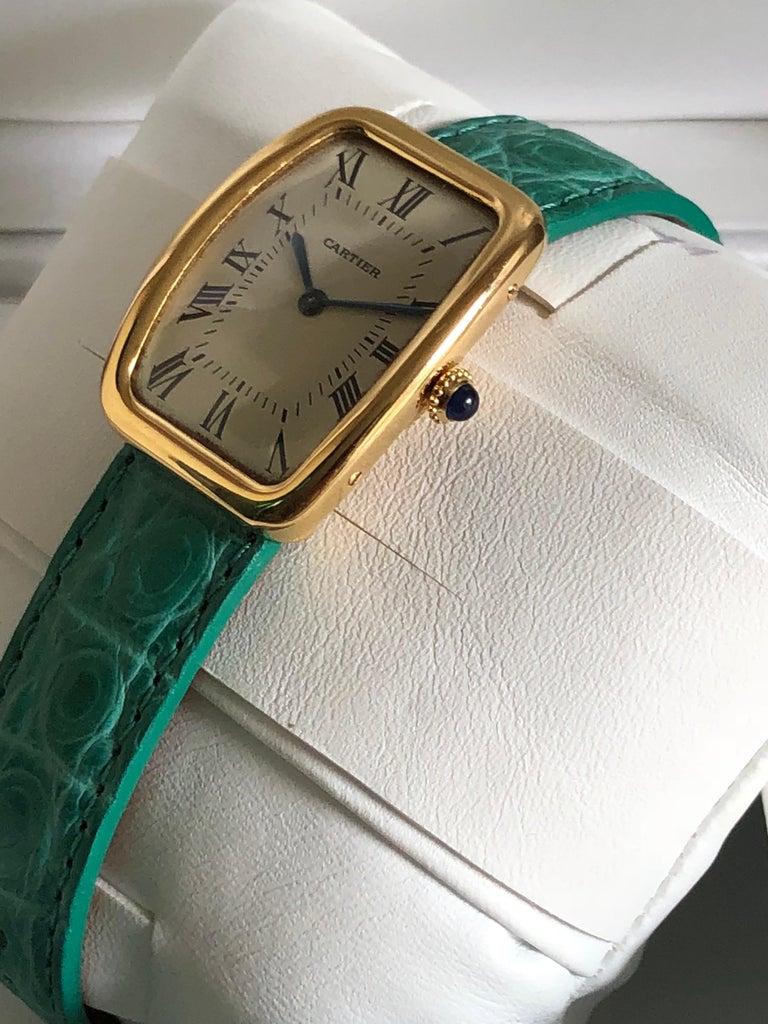 Cartier Square Watch Like Tonneau and Tortue Yellow Gold 18 Karat at ...