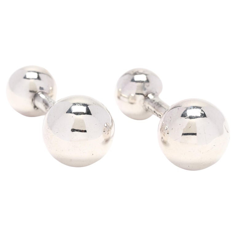 Cartier SS Ball Cufflinks at 1stDibs