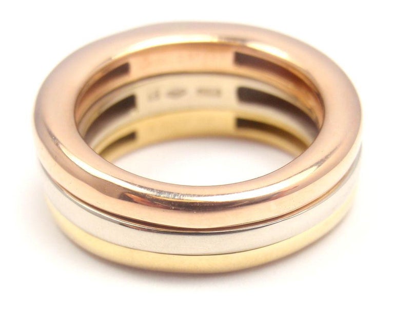 Cartier Stacking Tri-Color Gold Band Ring at 1stDibs | cartier ring ...