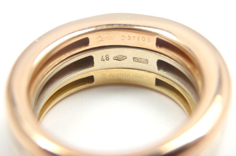 Cartier Stacking Tri-Color Gold Band Ring at 1stDibs | cartier ring ...