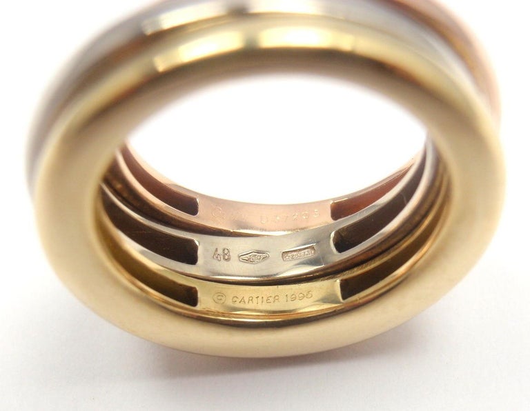 Cartier Stacking Tri-Color Gold Band Ring at 1stDibs | cartier ring ...