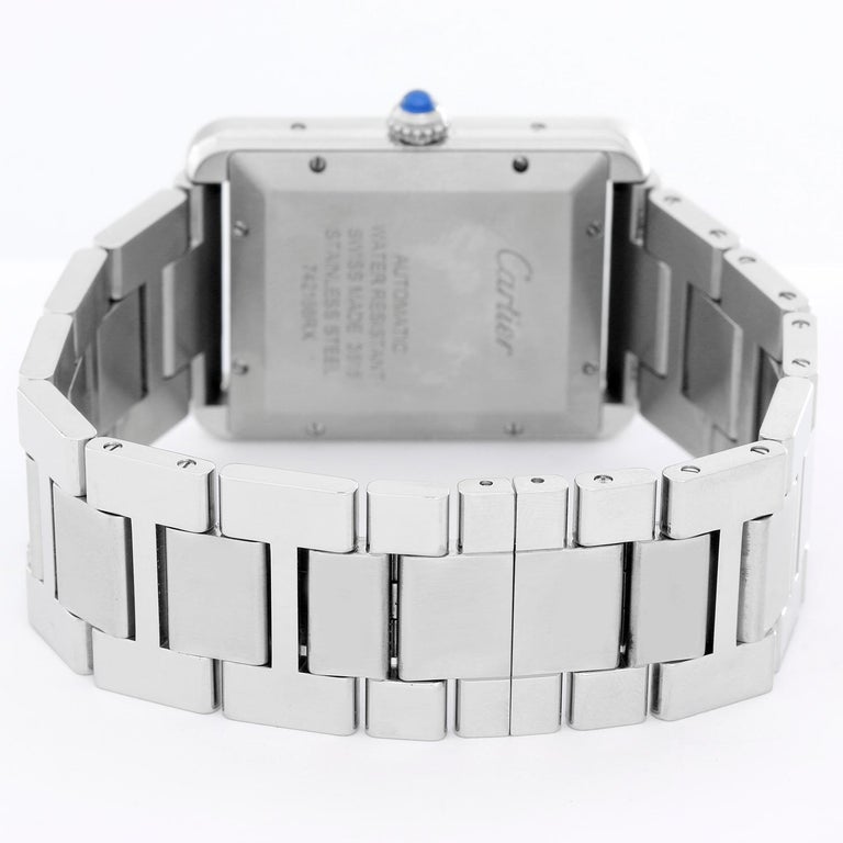 Cartier Stainless Steel Extra Large Tank Solo Automatic Wristwatch For ...