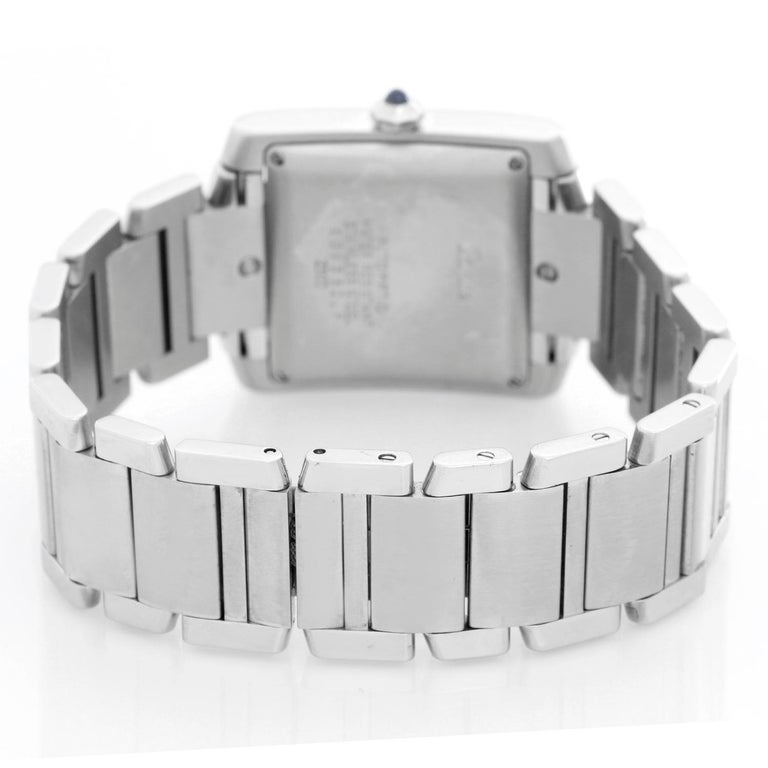 Cartier Stainless Steel Tank Francaise Watch W51002Q3 at 1stDibs