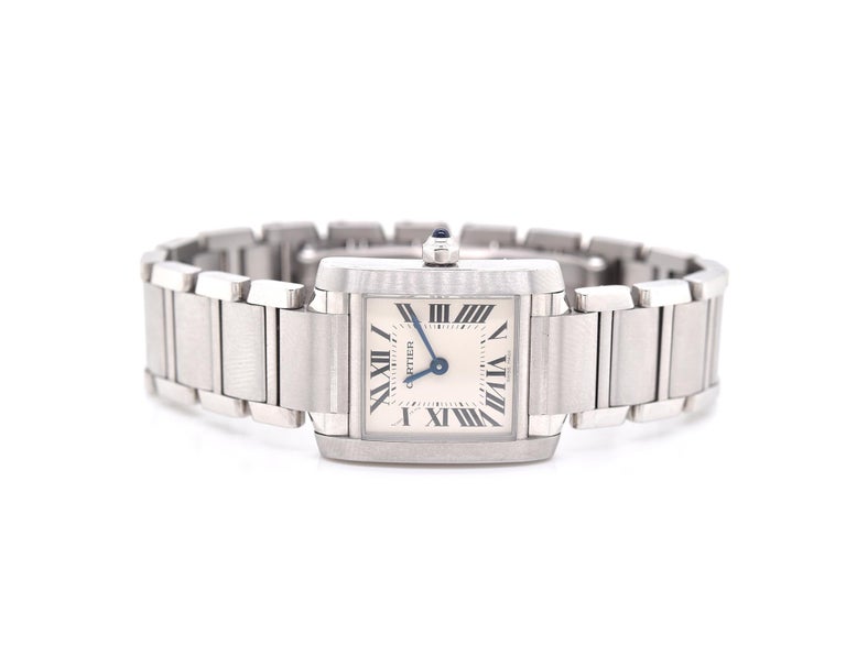Cartier Stainless Steel Tank Francaise, Small at 1stDibs