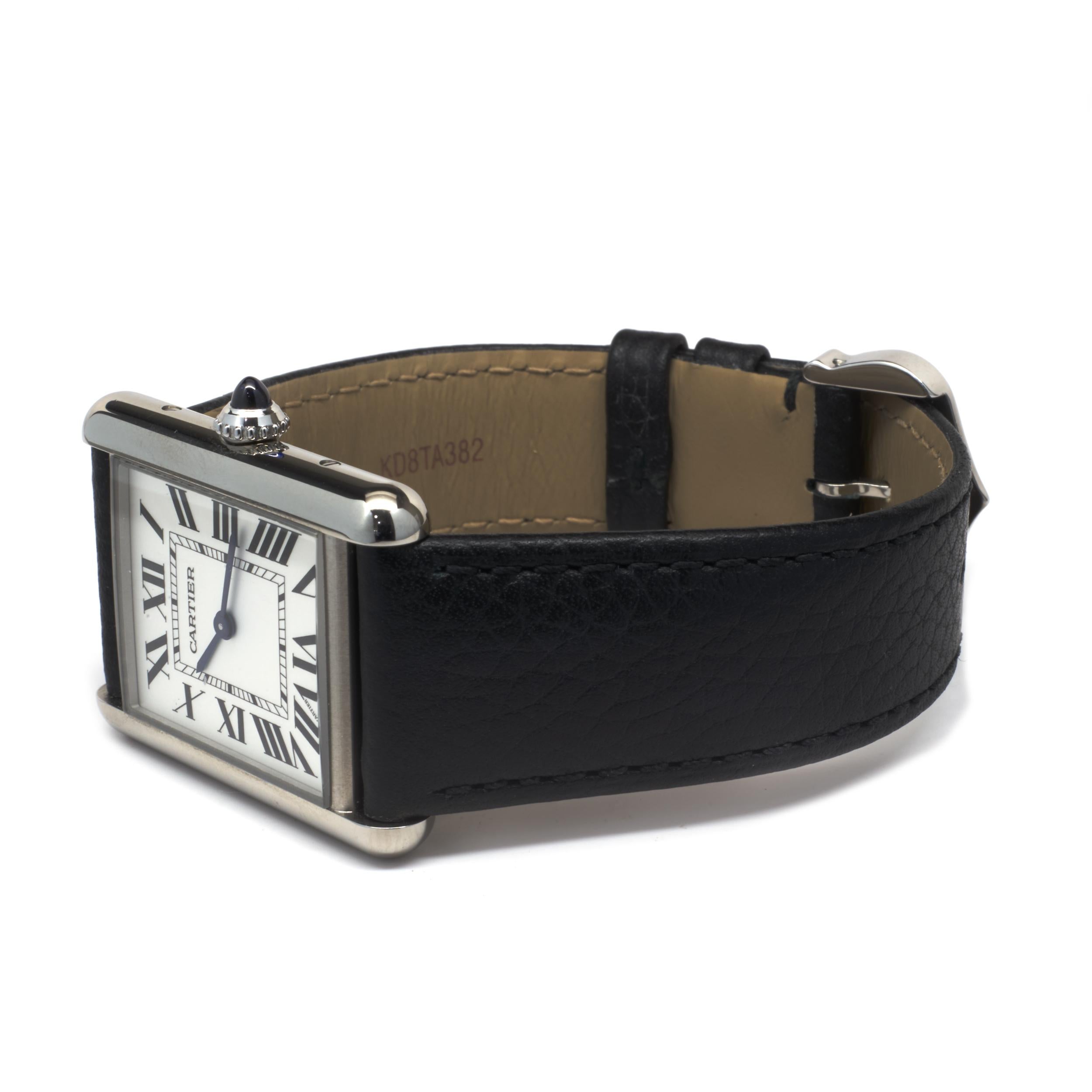 Cartier Stainless Steel Tank Solo, Large at 1stDibs | cartier 4323