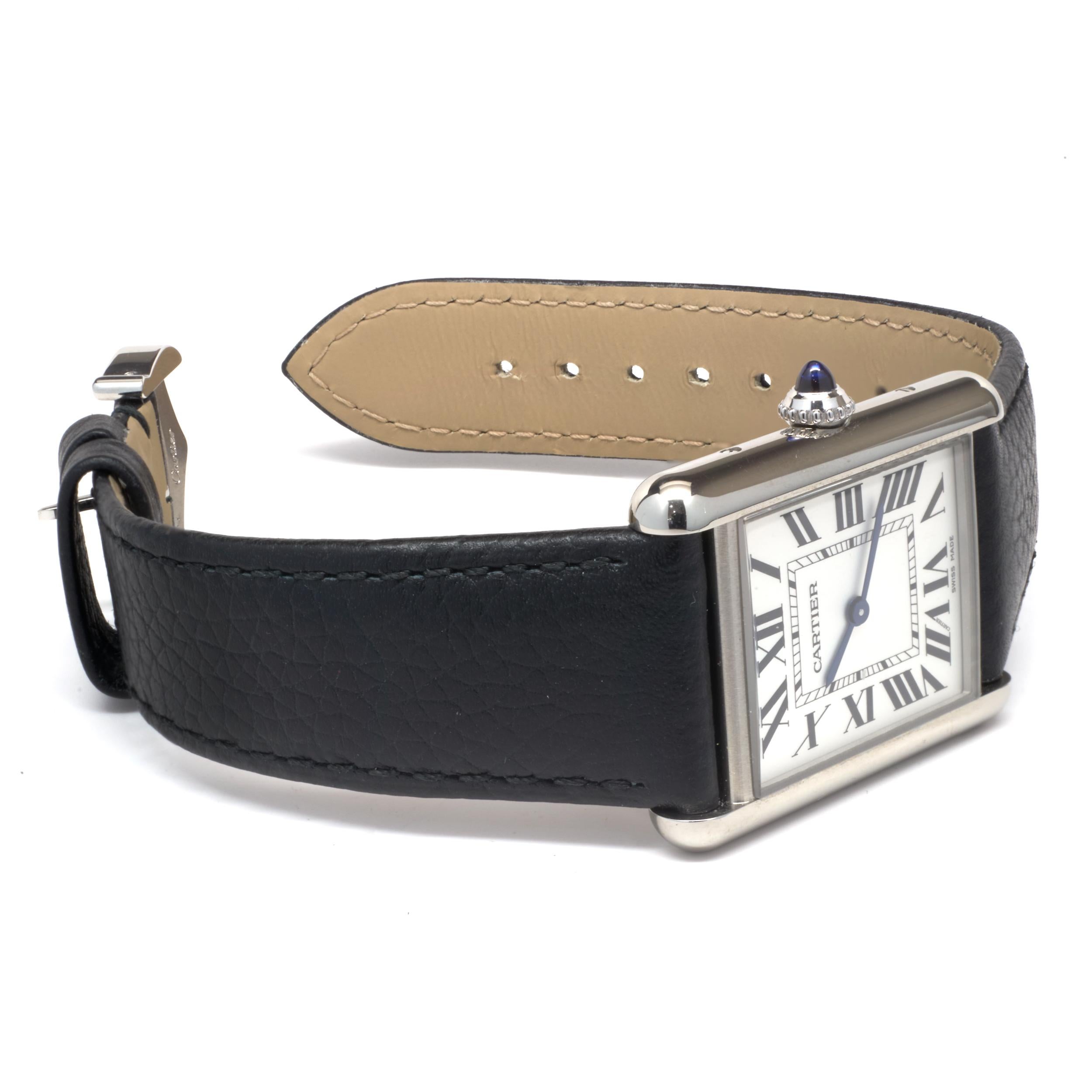 Cartier Stainless Steel Tank Solo, Large at 1stDibs | cartier 4323