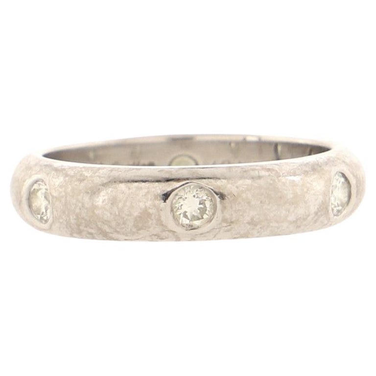 Cartier Stella Band Ring 18K White Gold and Diamonds 4mm For Sale at ...