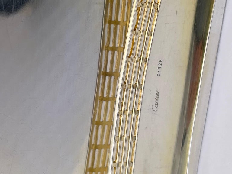 Cartier Sterling and Gold Case For Sale at 1stDibs