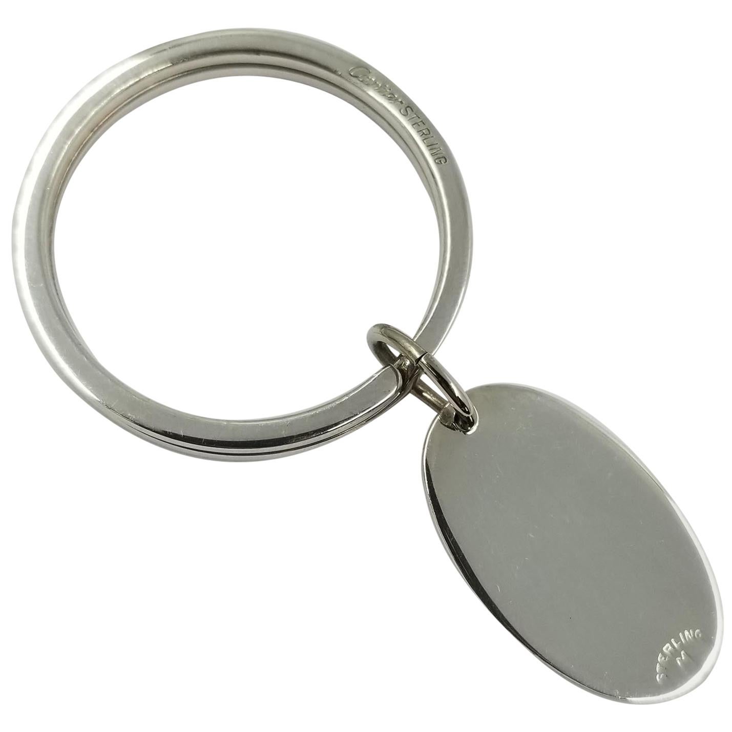 Cartier Sterling Silver Engravable Key Ring at 1stDibs | sterling ...