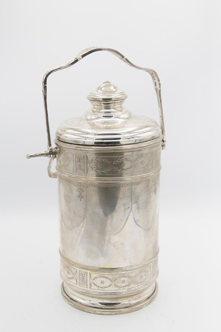 Cartier Sterling Silver Thermos, Branded For Sale at 1stDibs