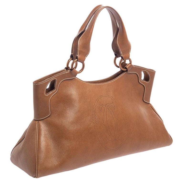 Cartier Tan Leather Medium Marcello de Cartier Bag at 1stDibs