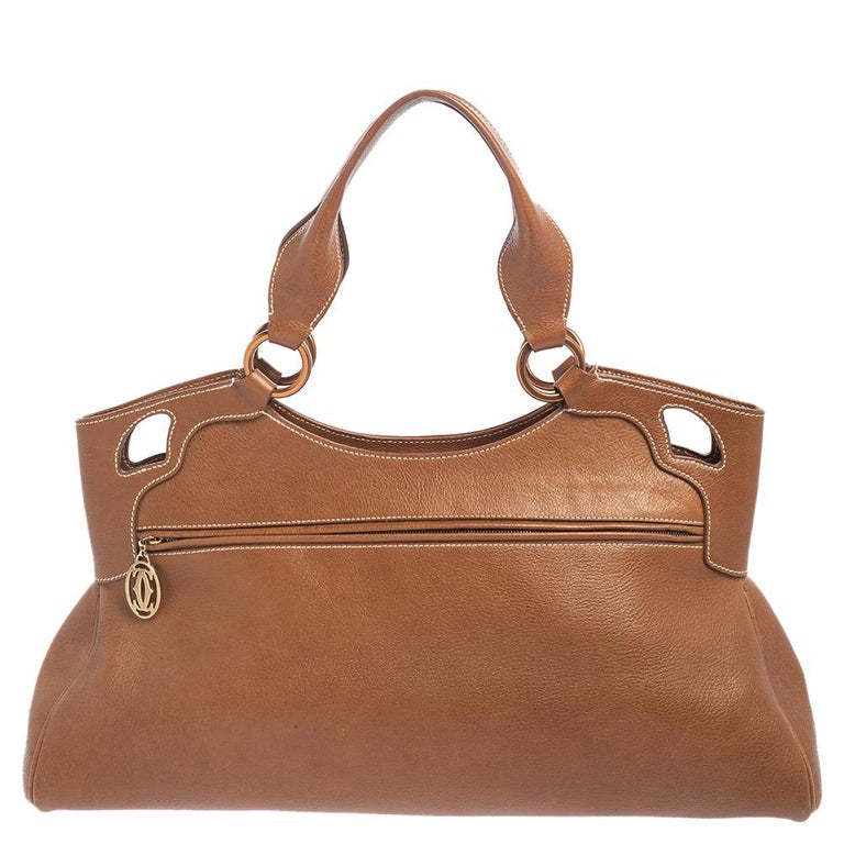 Cartier Tan Leather Medium Marcello de Cartier Bag at 1stDibs