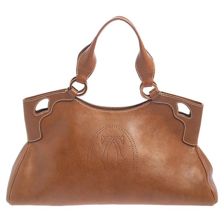 Cartier Tan Leather Medium Marcello de Cartier Bag at 1stDibs