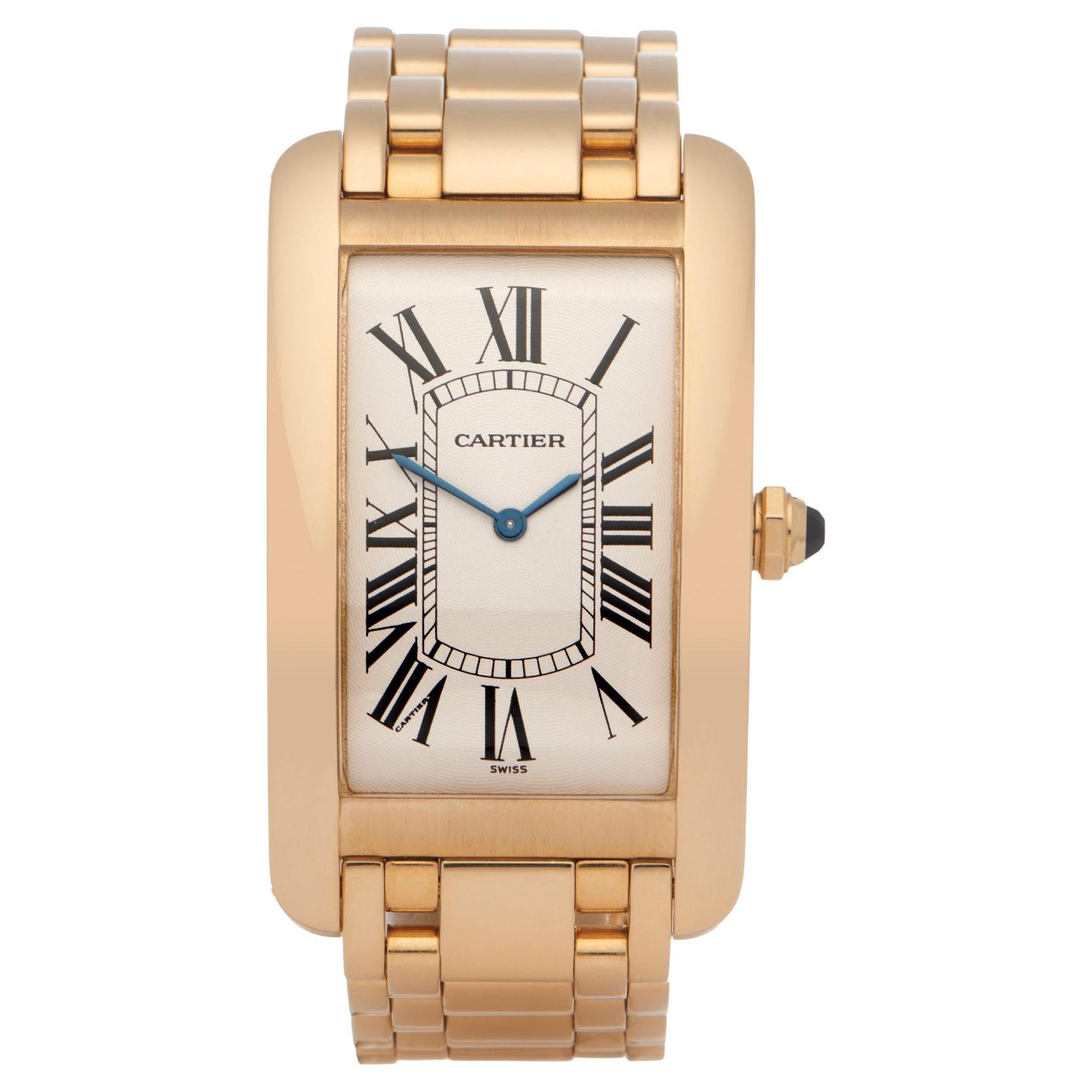 Cartier Tank Americaine 18K Yellow Gold 1710 at 1stDibs
