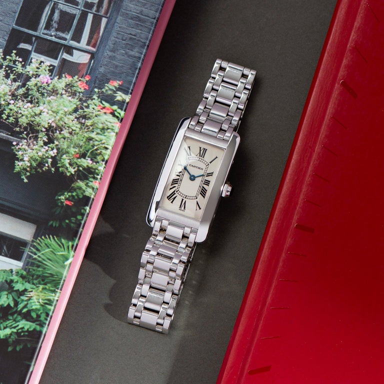 Cartier Tank Americaine 1713 Men White Gold 0 Watch at 1stDibs ...