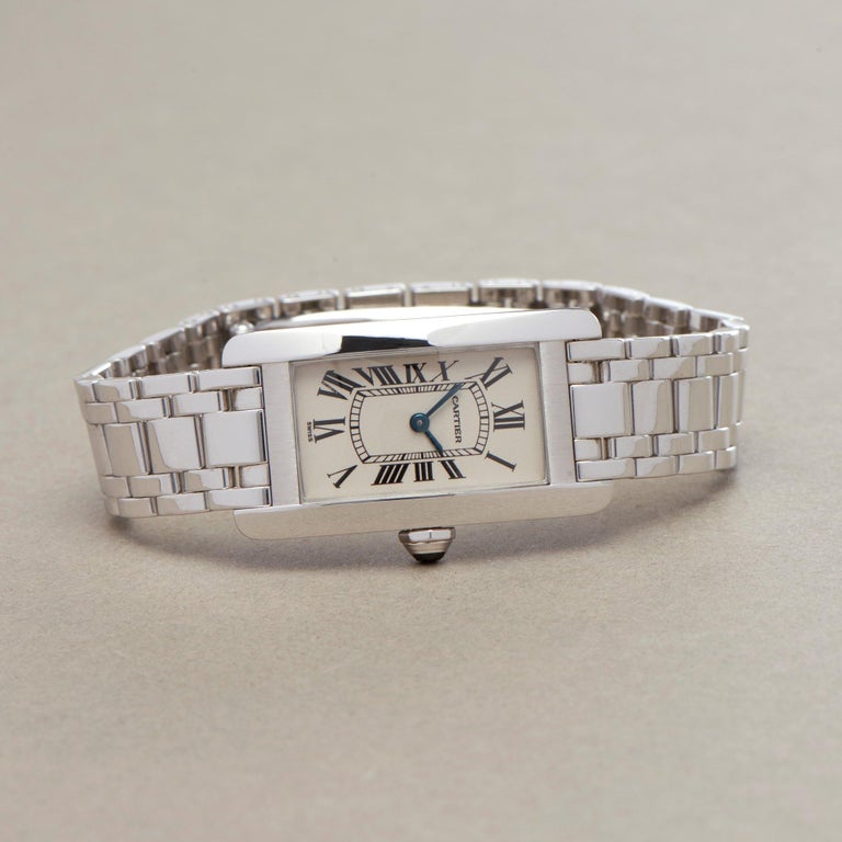 Cartier Tank Americaine 1713 Men White Gold 0 Watch at 1stDibs ...