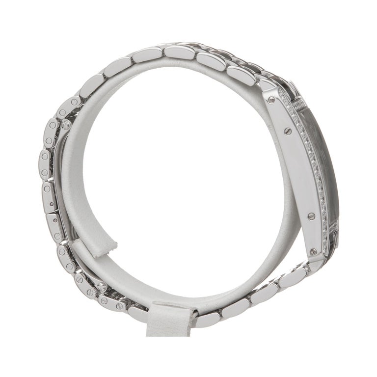 Cartier Tank Americaine 18k White Gold 2489 Wristwatch at 1stDibs ...