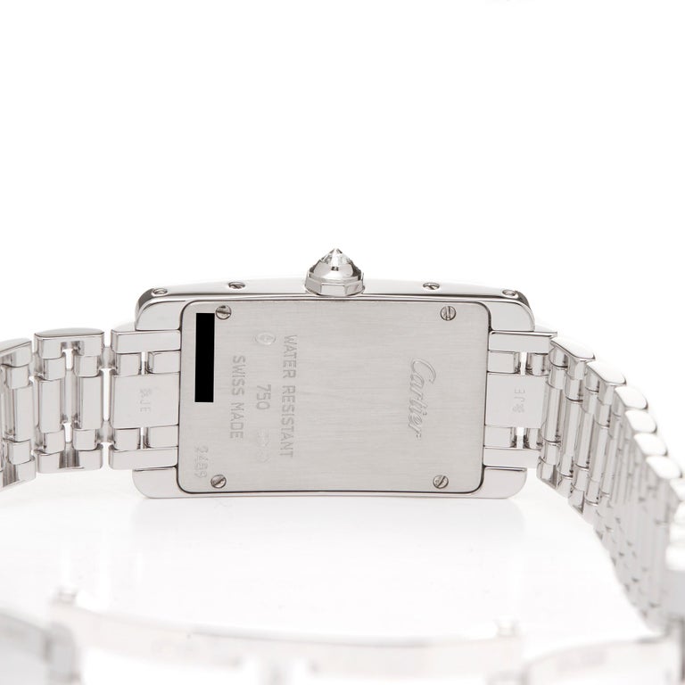 Cartier Tank Americaine 18k White Gold 2489 Wristwatch at 1stDibs ...