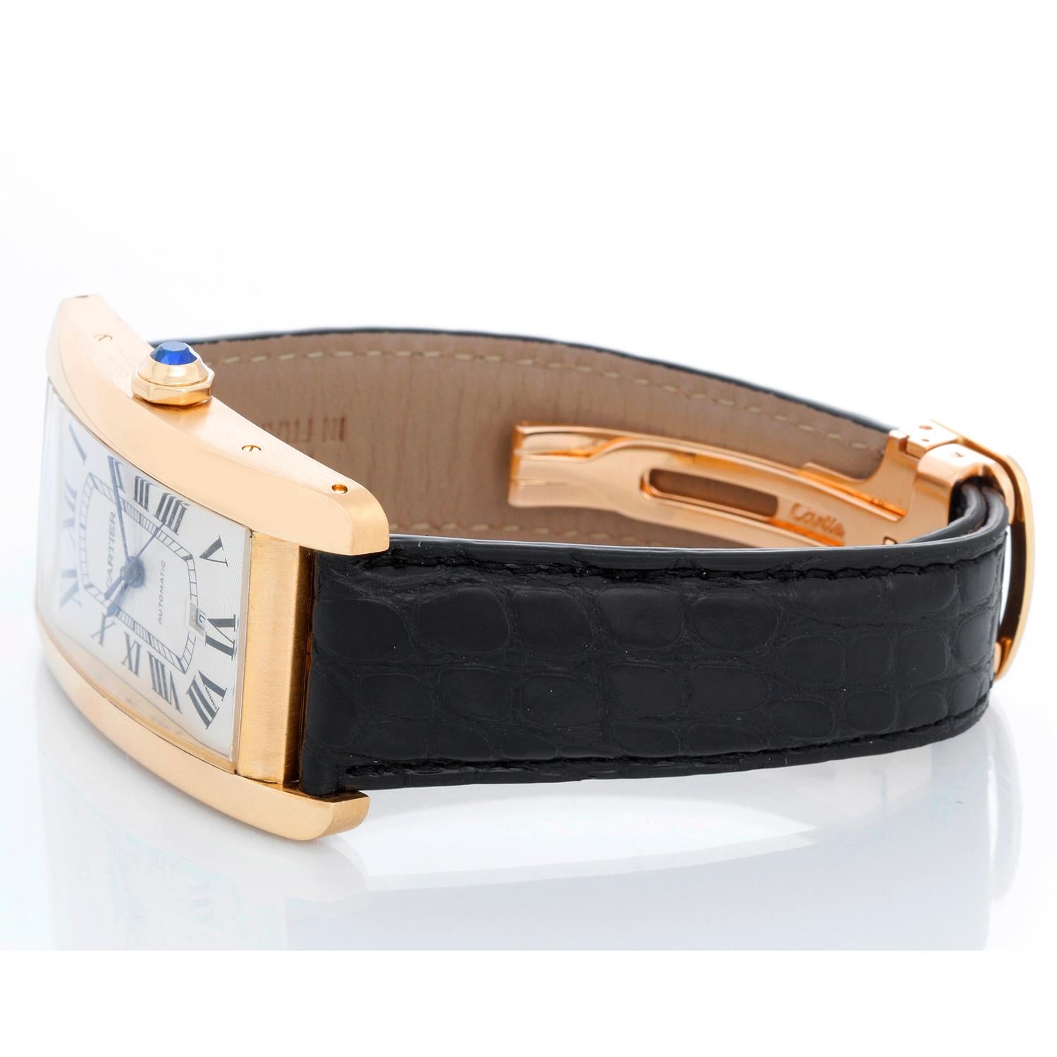 Cartier Tank Americaine 18k Yellow Gold Automatic XL Mens W2609756 For ...