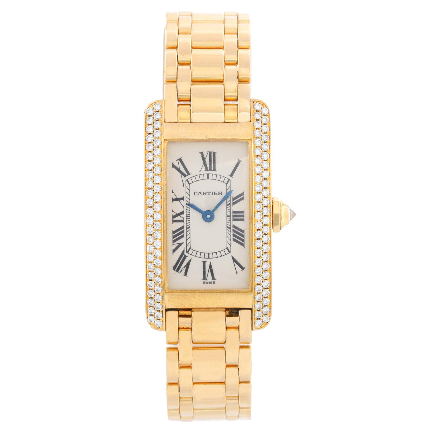 Cartier Yellow Gold Tank Obus Quartz Wristwatch at 1stDibs