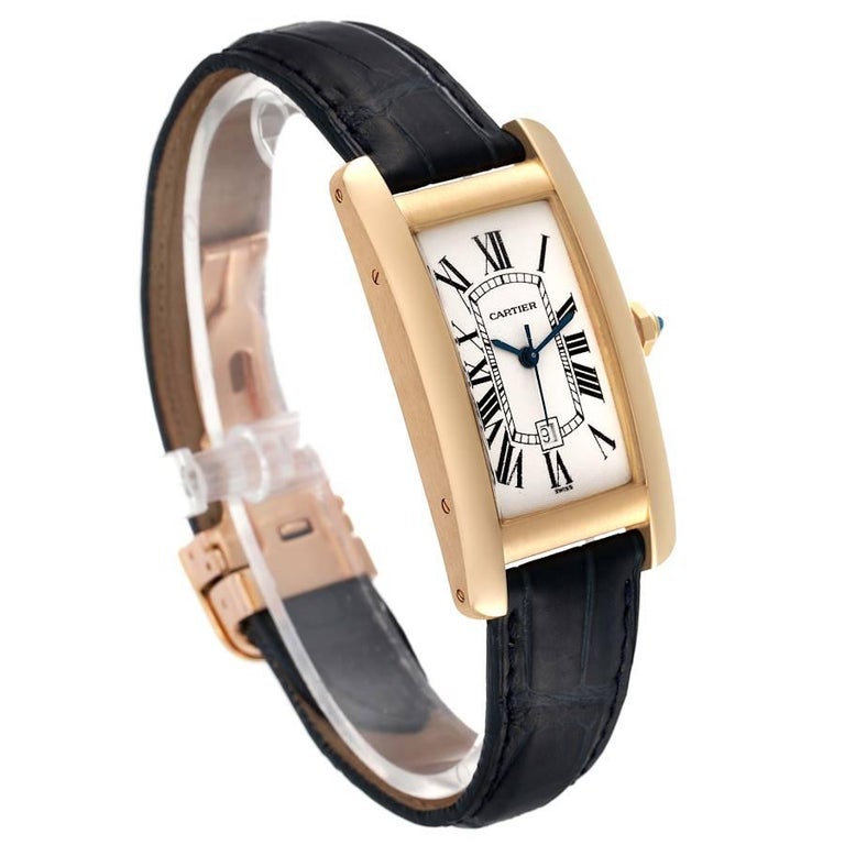 Cartier Tank Americaine Midsize Yellow Gold Automatic Mens Watch ...