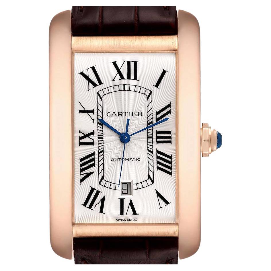 Cartier Yellow Gold Tank Americaine Automatic Bracelet Wristwatch at ...