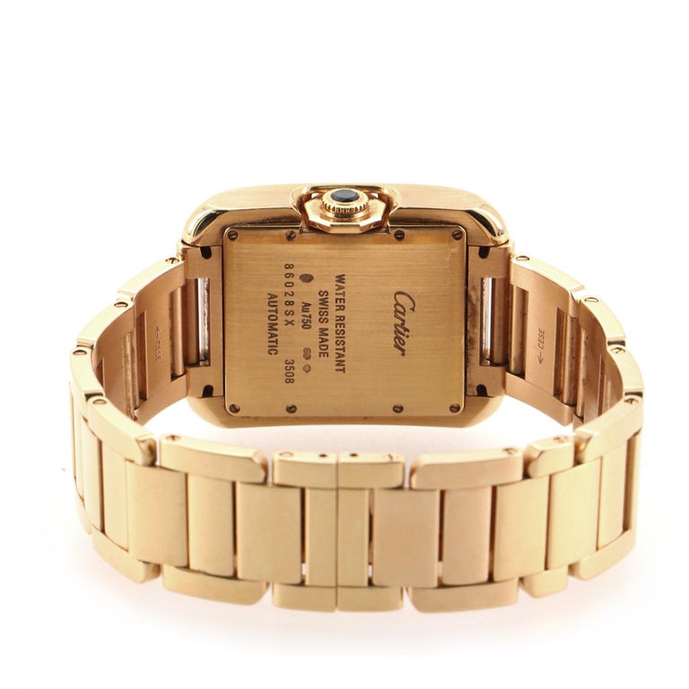 Cartier Tank Anglaise Automatic Watch Rose Gold 30 at 1stDibs