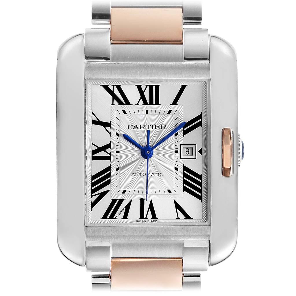 Cartier Tank Anglaise Stainless Steel and 18K Rose Gold W5310036 Wrist ...