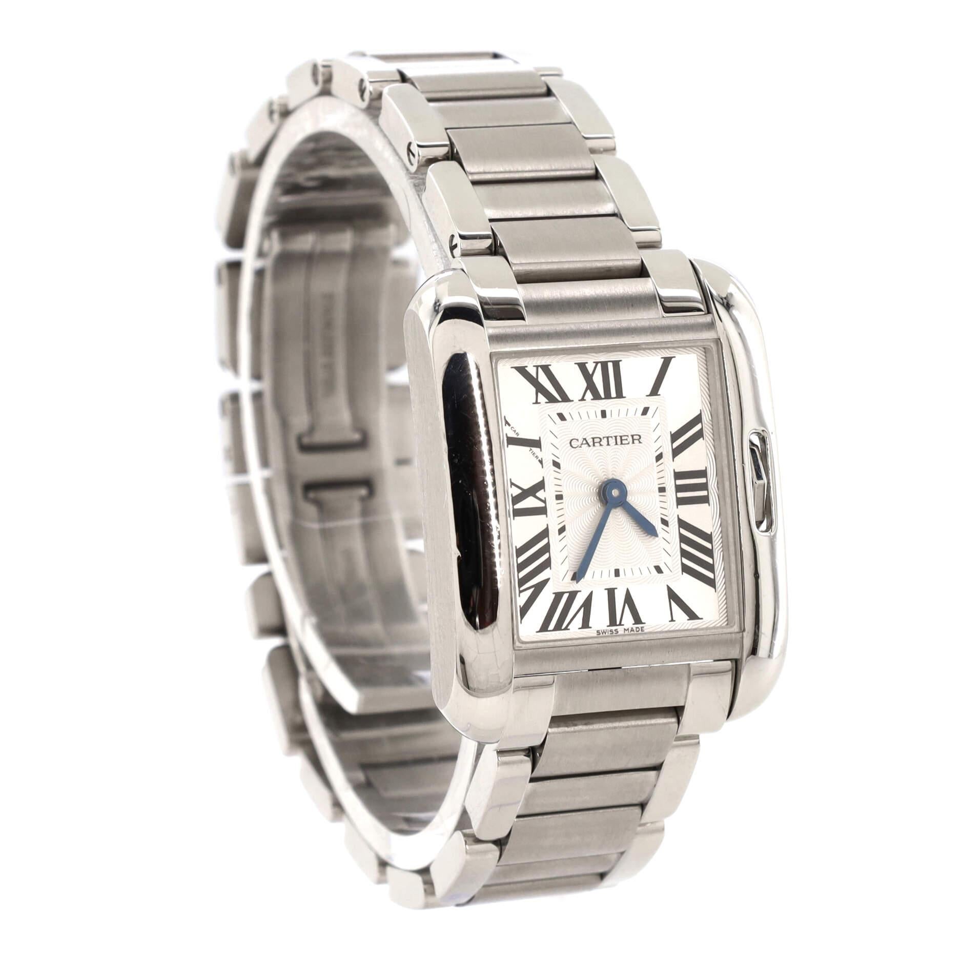Cartier Tank Anglaise Quartz Watch Stainless Steel For Sale at 1stDibs ...