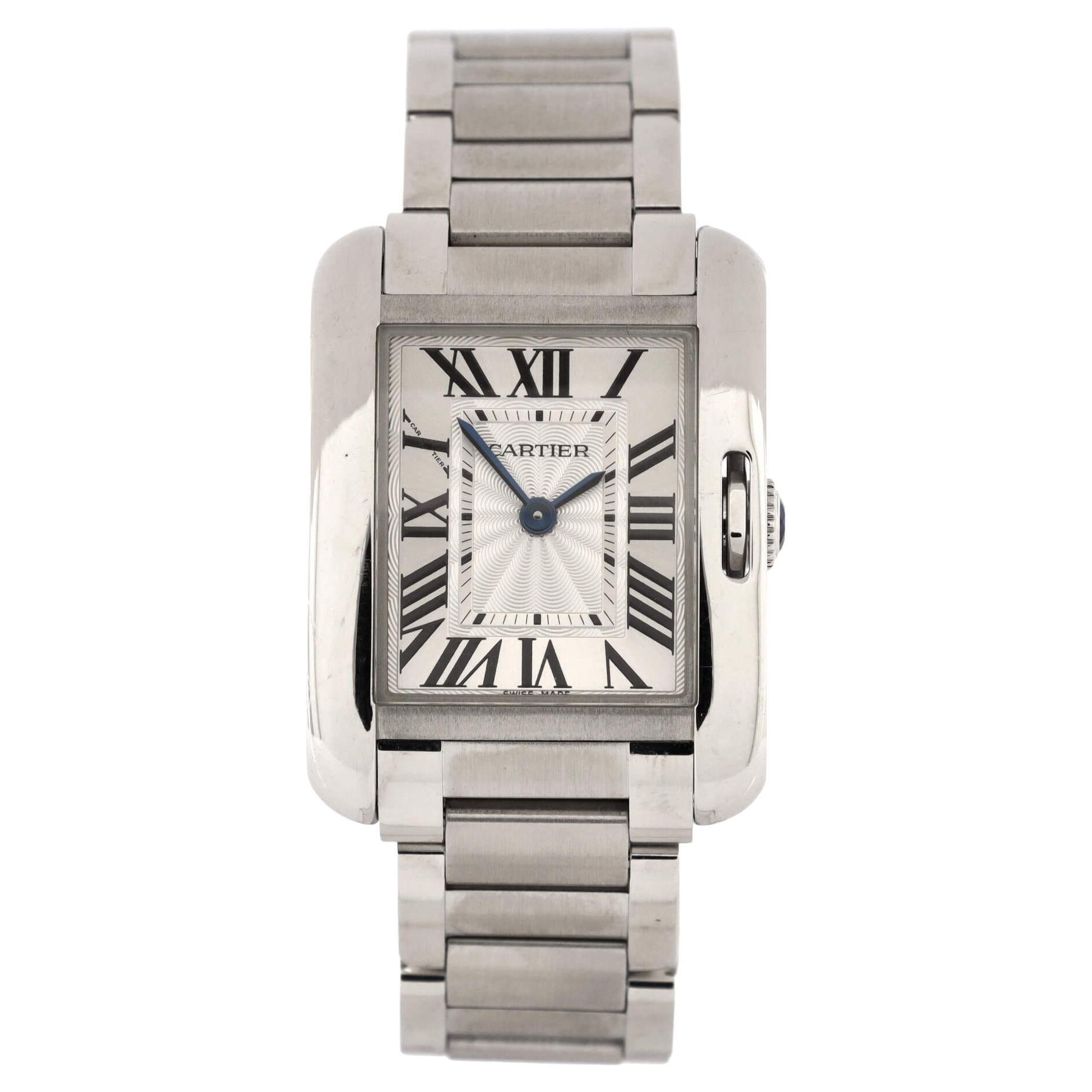 Cartier Must de Cartier Tank Quartz Watch Stainless Steel 25 at 1stDibs
