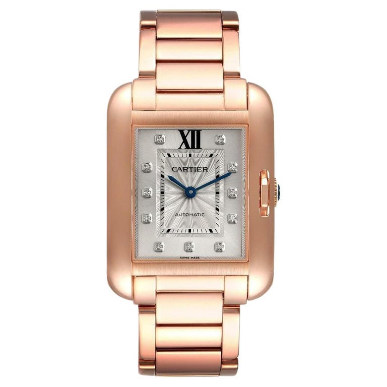Cartier Tank Anglaise Rose Gold with Diamond Watch, WJTA0004 For Sale ...