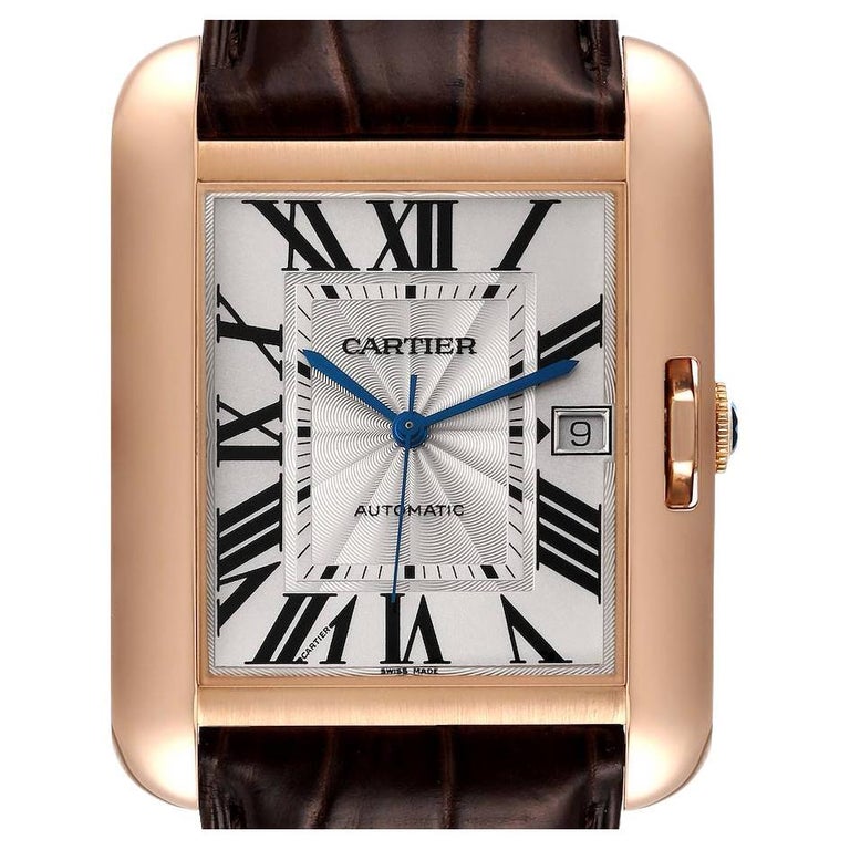 Cartier Tank Anglaise XL 18k Rose Gold Mens Watch W5310004 Box Papers ...