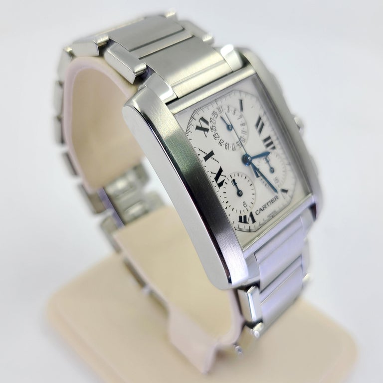 Cartier Tank Chronoflex Quartz Wristwatch at 1stDibs