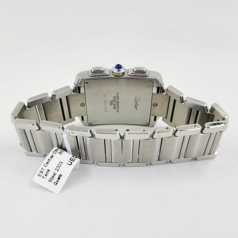 Cartier Tank Chronoflex Quartz Wristwatch at 1stDibs