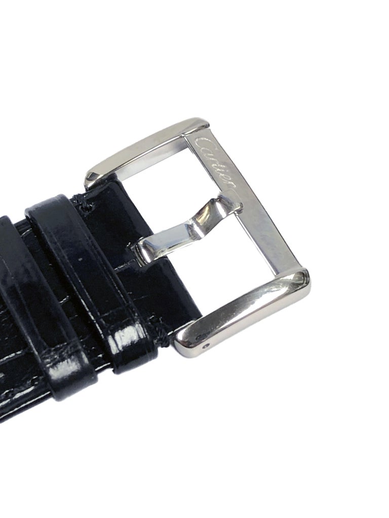 Cartier Tank Divan Large White Gold Diamonds and Pearl Dial Wrist Watch ...