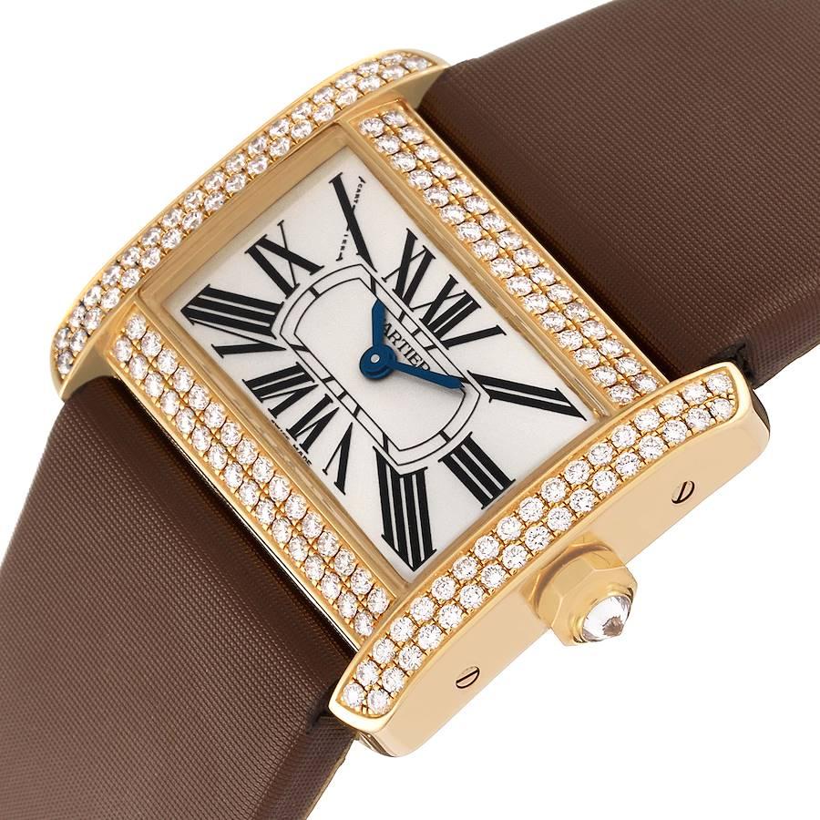 Cartier Tank Divan Yellow Gold Diamond Ladies Watch WA301071 For Sale ...