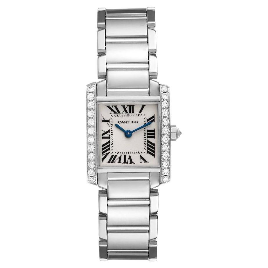 Cartier Tank Francaise 18k white gold 2491 Ladies wristwatch at 1stDibs ...