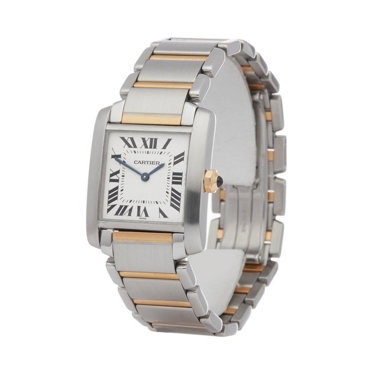 Cartier Tank Francaise 2301 Ladies Stainless Steel and Yellow Gold ...