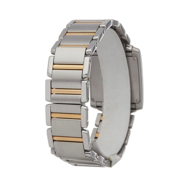 Cartier Tank Francaise 2301 Ladies Stainless Steel and Yellow Gold ...