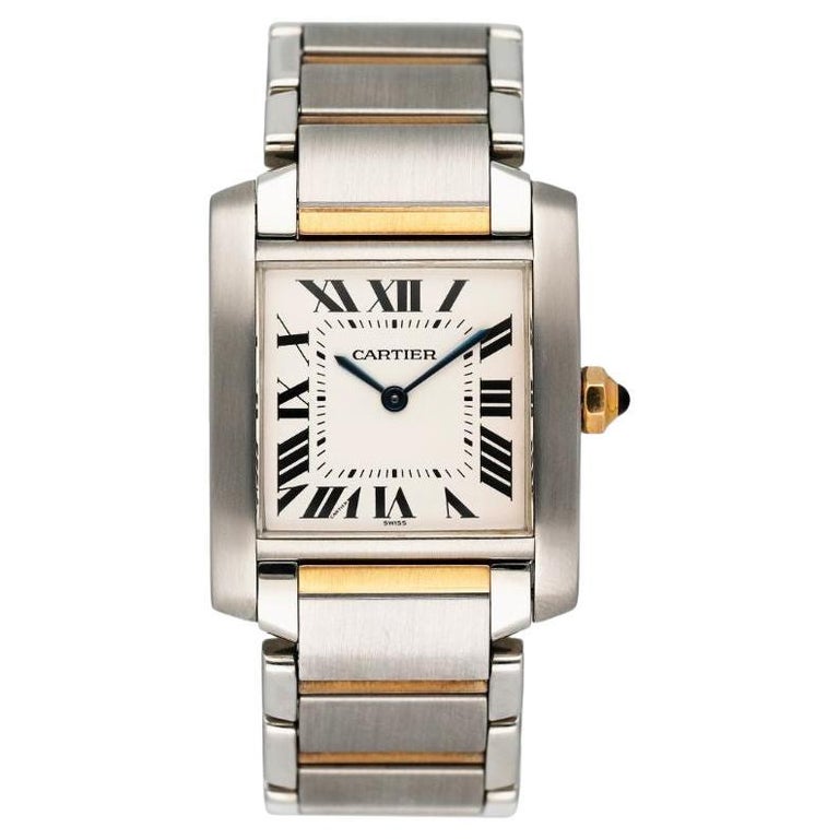 Cartier Tank Francaise 2301 Two-Tone Midsize Watch For Sale at 1stDibs