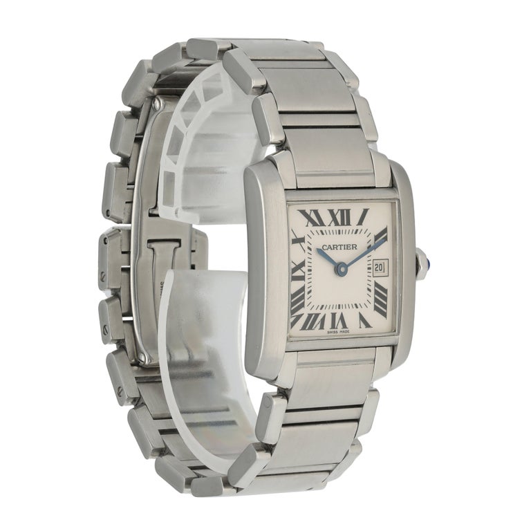 Cartier Tank Francaise 2465 Ladies Midsize Watch Box Papers For Sale at ...
