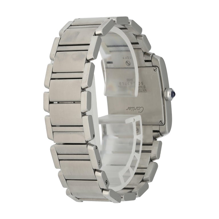 Cartier Tank Francaise 2465 Ladies Midsize Watch Box Papers For Sale at ...