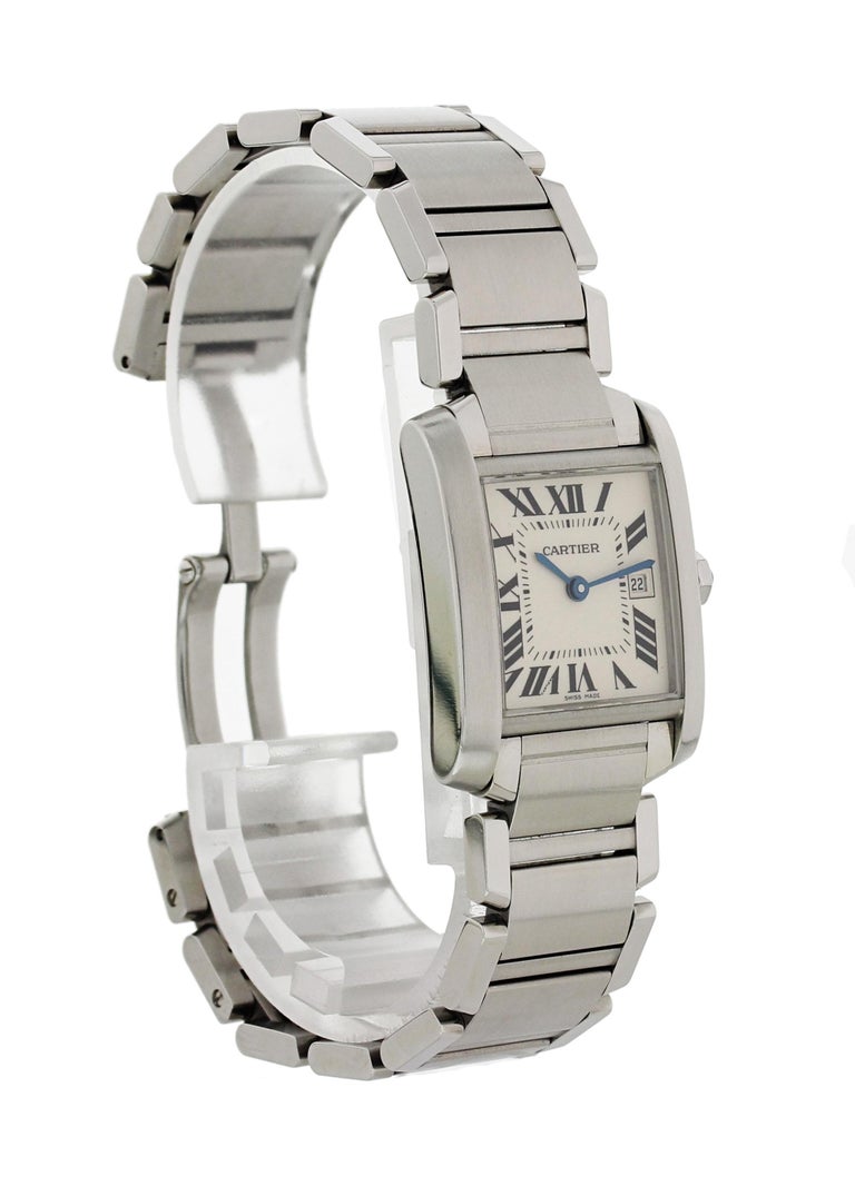 Cartier Tank Francaise 2465 Midsize Watch at 1stDibs
