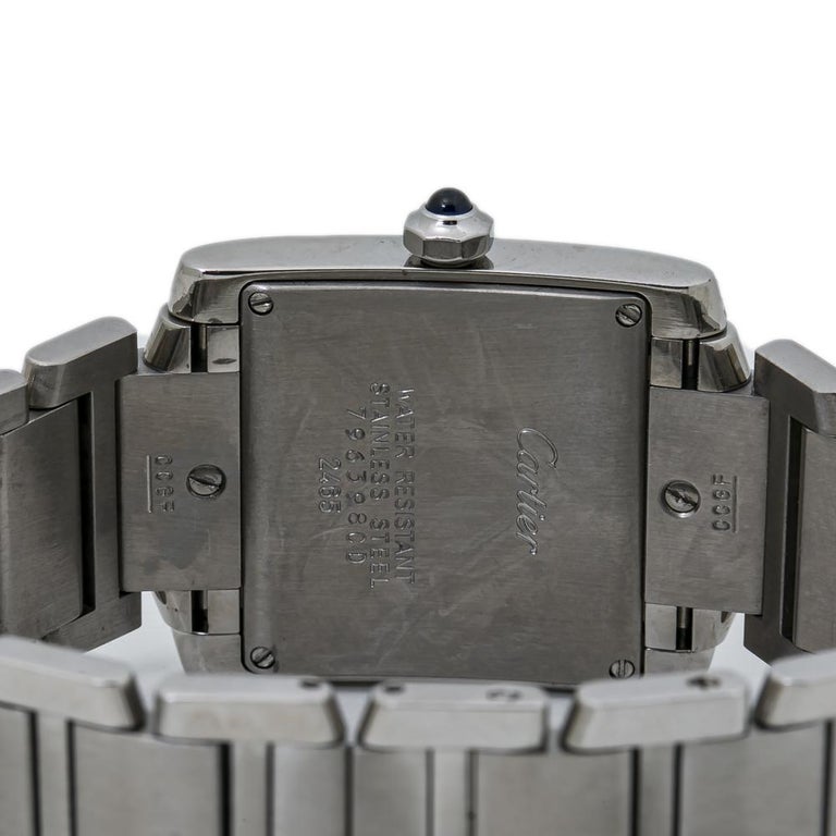 Cartier Tank Francaise 2465 VS Diamond Bezel Ladies Quartz Watch For ...